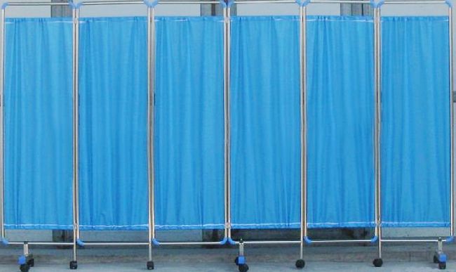 6 Foldable Stainless Steel Hospital Privacy Screens, Medical Ward ...