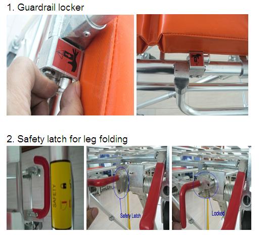 Adjustable Back Ambulance Stretcher Trolley Automatic Loading Stretcher ...
