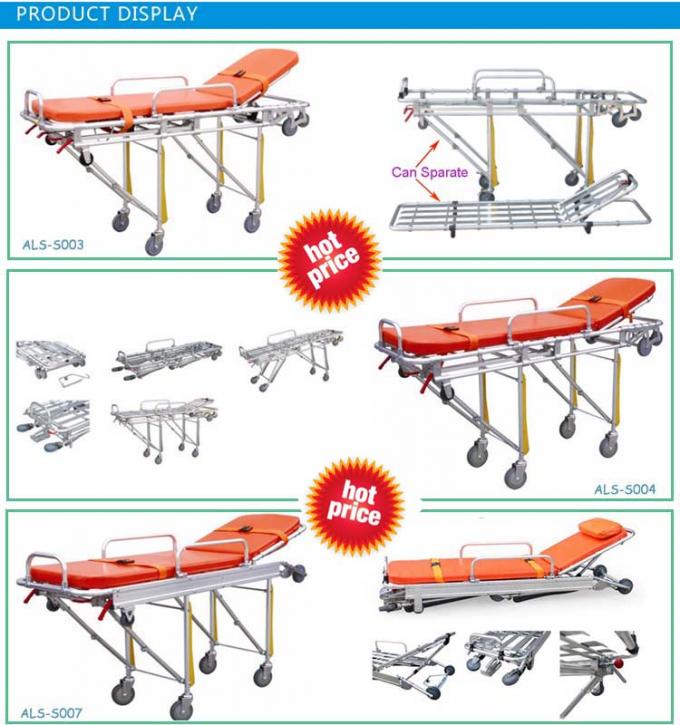 Hospital Emergency Ambulance Stretcher Trolley Aluminum Alloy Automatic ...