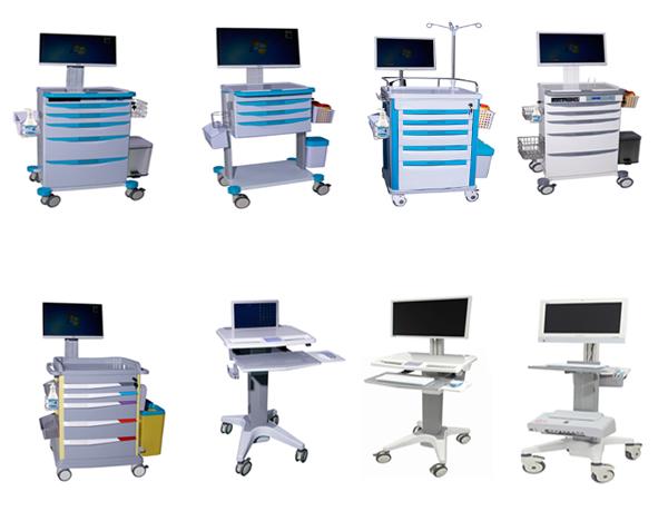 Mobile Nursing Computer Cart Medical Trolley Computer Mobile Control ...
