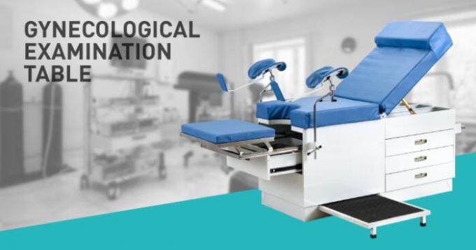 Adjustable Hospital Exam Table Patient Examination Medical Bed With Cabinet