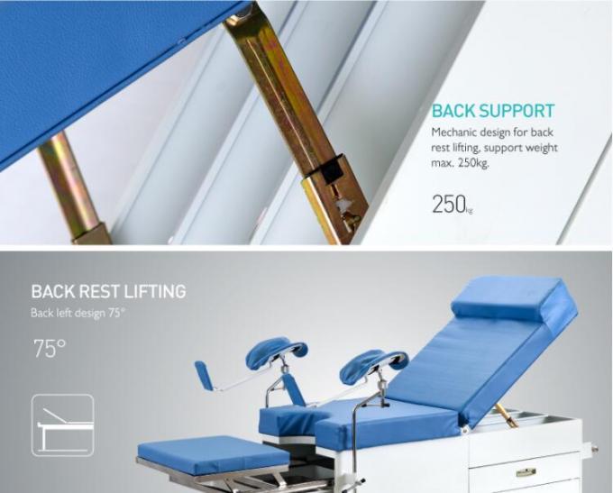 Powder Coated Steel Gynecological Portable Examination Couch Hospital ...