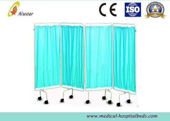 4 Folding Steel Frame Hospital Privacy Screens Medical Pvc Bed Screen ...